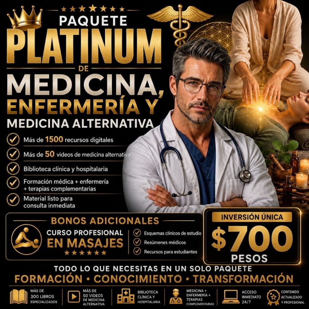 PAQUETE PLATINUM DE MEDICINA, ENFERMERÍA Y MEDICINA ALTERNATIVA - CEEPCF